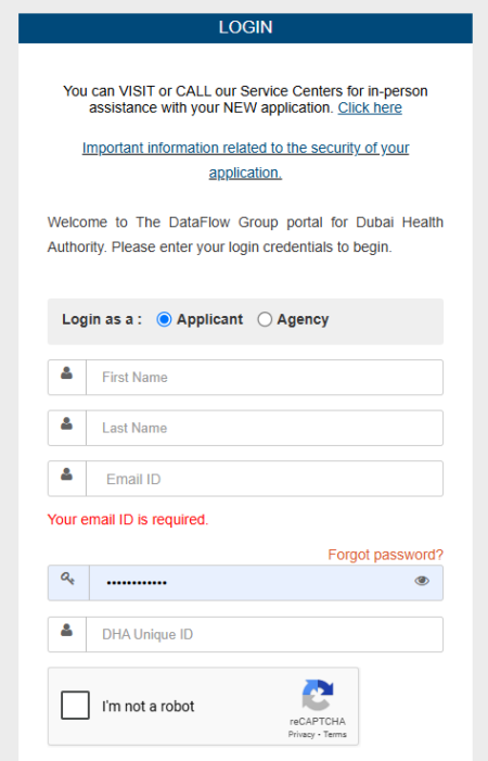 DHA DataFlow Fees 2025:dataflow Payment, dataflow verification